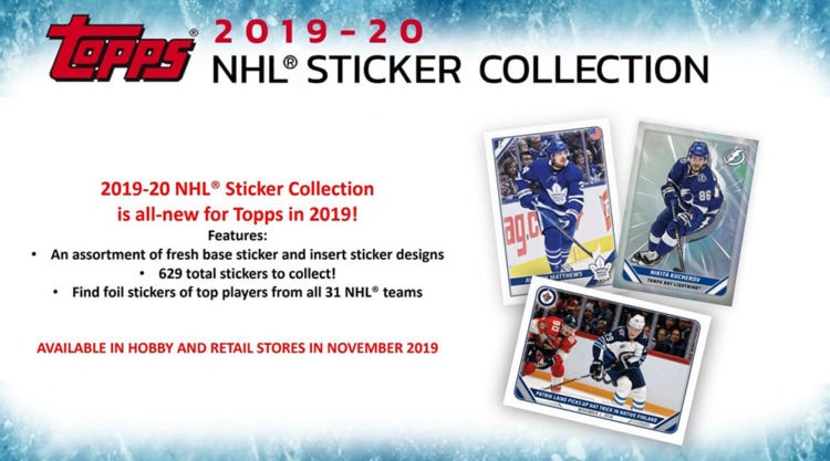 2019-20 TOPPS NHL HOCKEY STICKER BOX - Breakaway Sports Cards