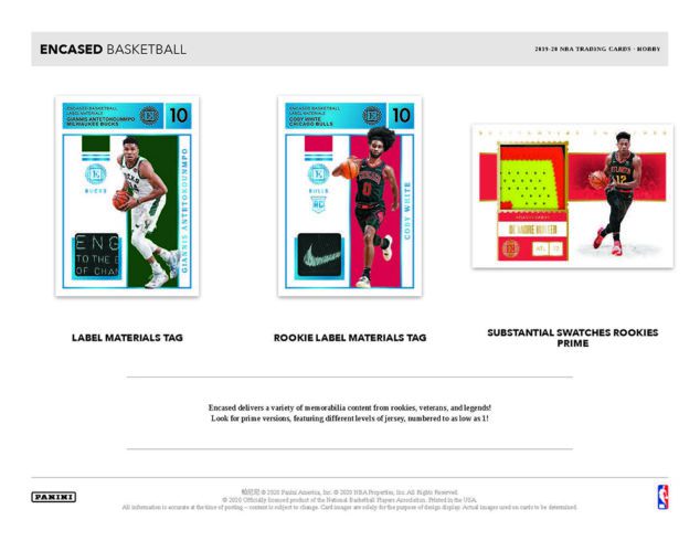 2019-20 PANINI ENCASED BASKETBALL HOBBY BOX - Breakaway Sports Cards